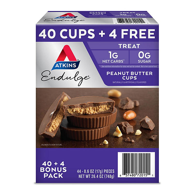 Atkins Endulge Peanut Butter Cups Pack Keto Friendly 44 Ct