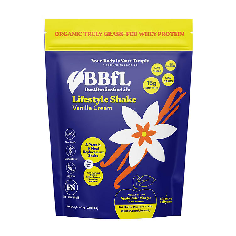 BBfL Organic Whey Based Lifestyle Protein Shake, Vanilla 14.1 oz. Bag