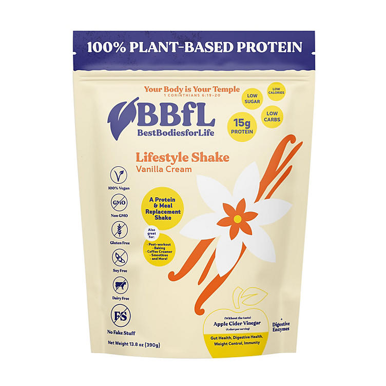 BBfL Plant Based Lifestyle Protein Shake, Vanilla (Choose Size)