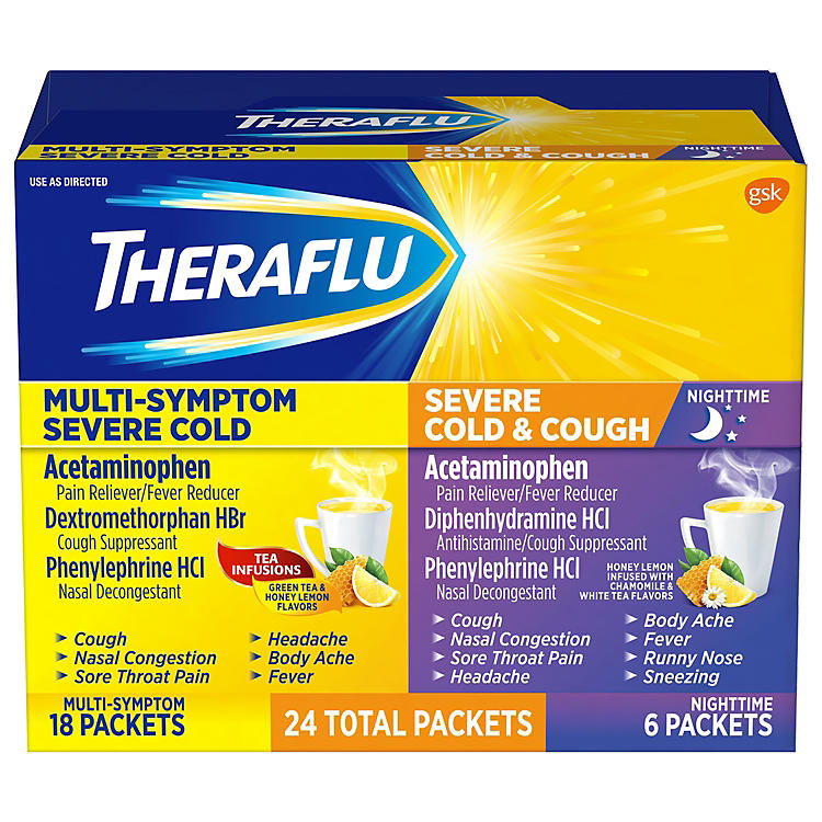 Theraflu MultiSymptom Severe Cold Relief Medicine/Nighttime Severe Col