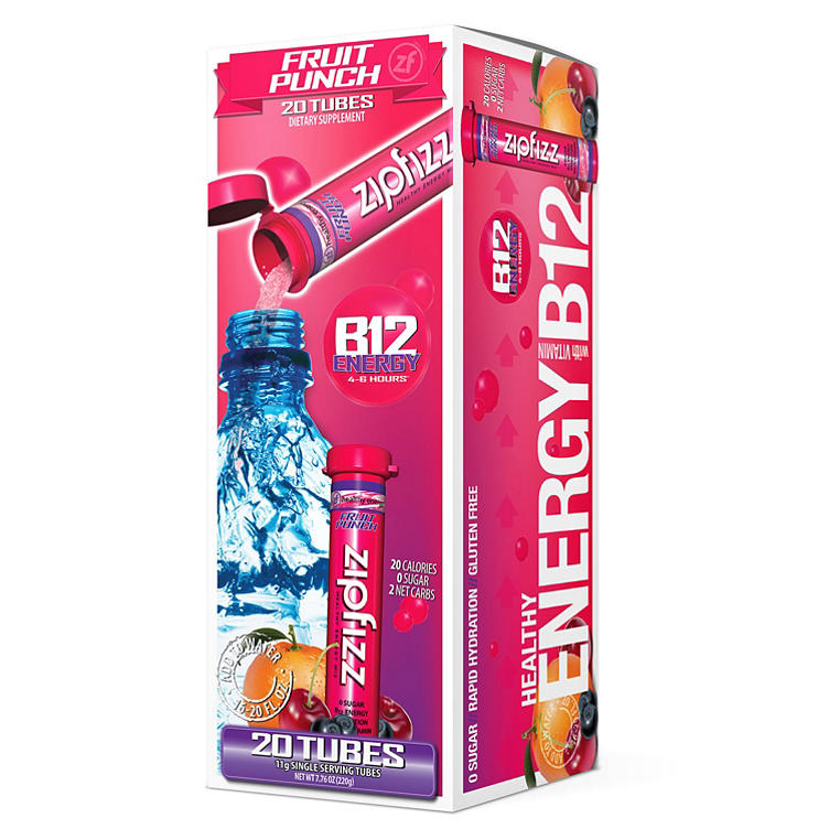 Zipfizz Energy Drink Mix, Fruit Punch (20 ct.)