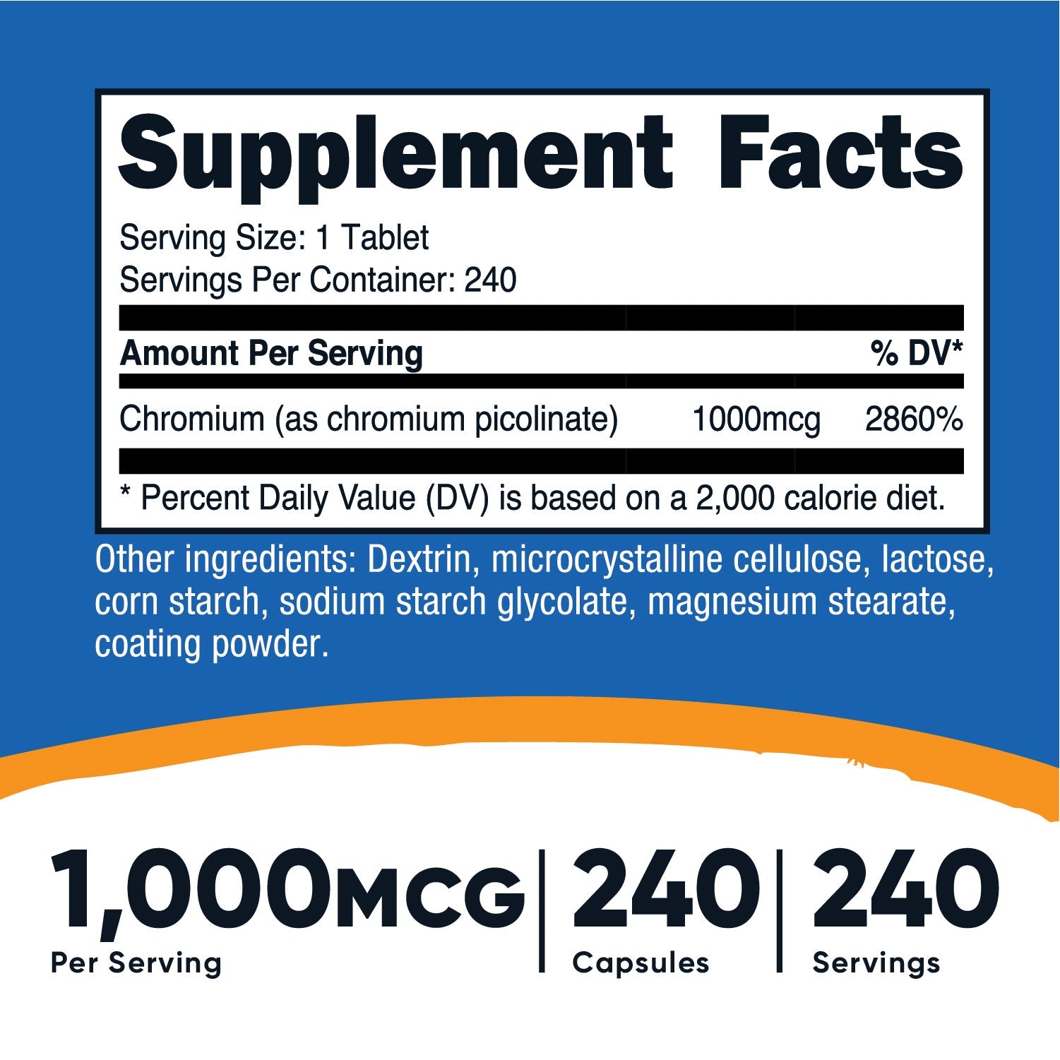 Nutricost Chromium Picolinate Tablets